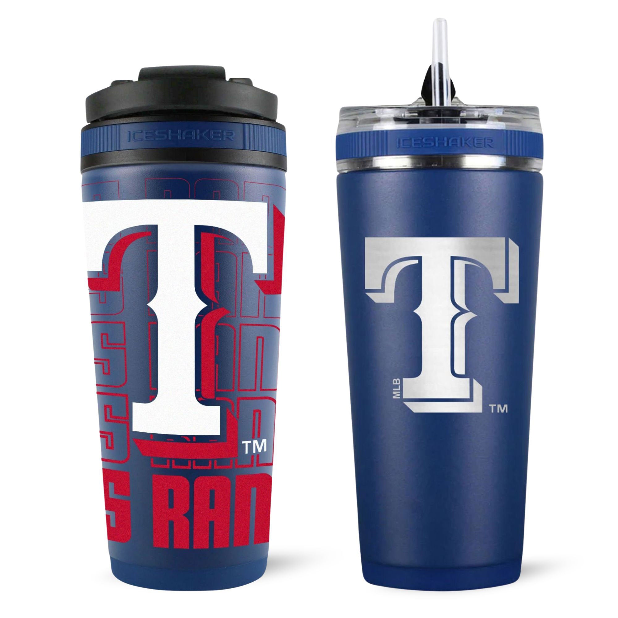Texas Rangers 4D Ice Shaker & Flex Water Bottle Bundle | Ice Shaker