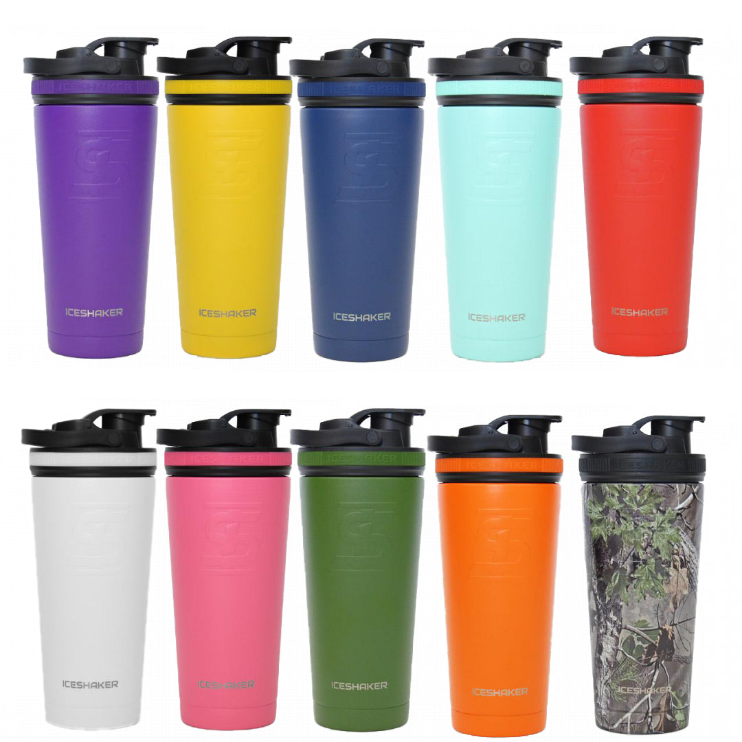 New Full Color 26oz. Ice Shaker bottles are in!