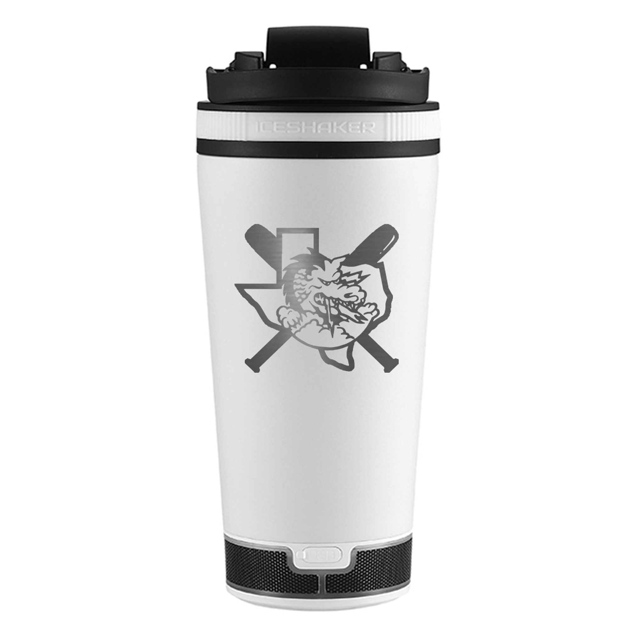 Southlake Dragons Baseball White Speaker Bottle | Ice Shaker