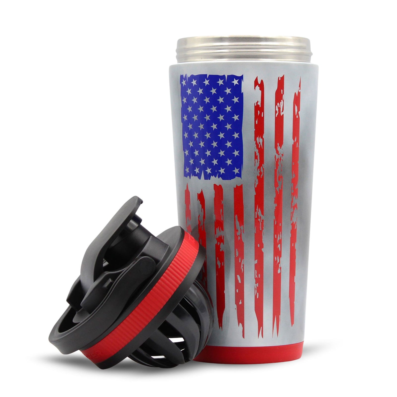 American Flag 26oz Protein Shaker Bottle | Ice Shaker