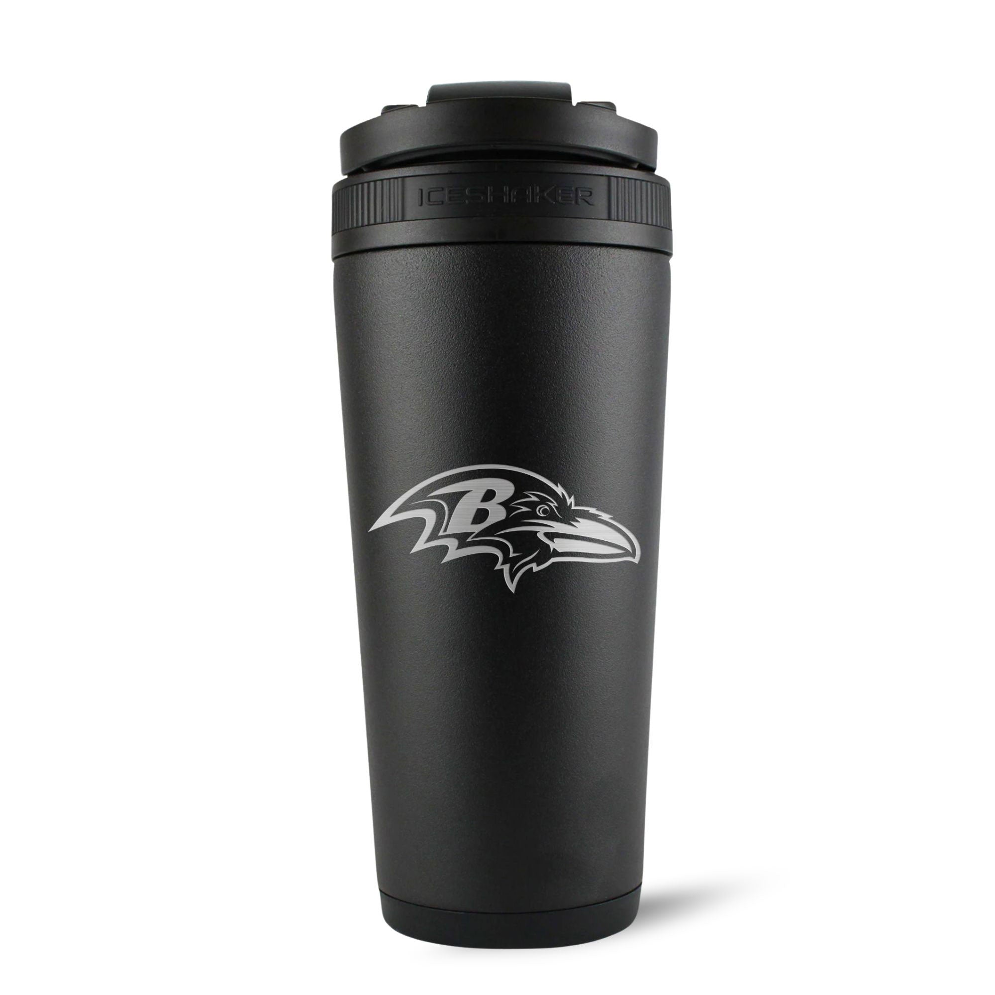 NFL Baltimore Ravens Stainless Steel Shaker Bottle, Black | Ice Shaker