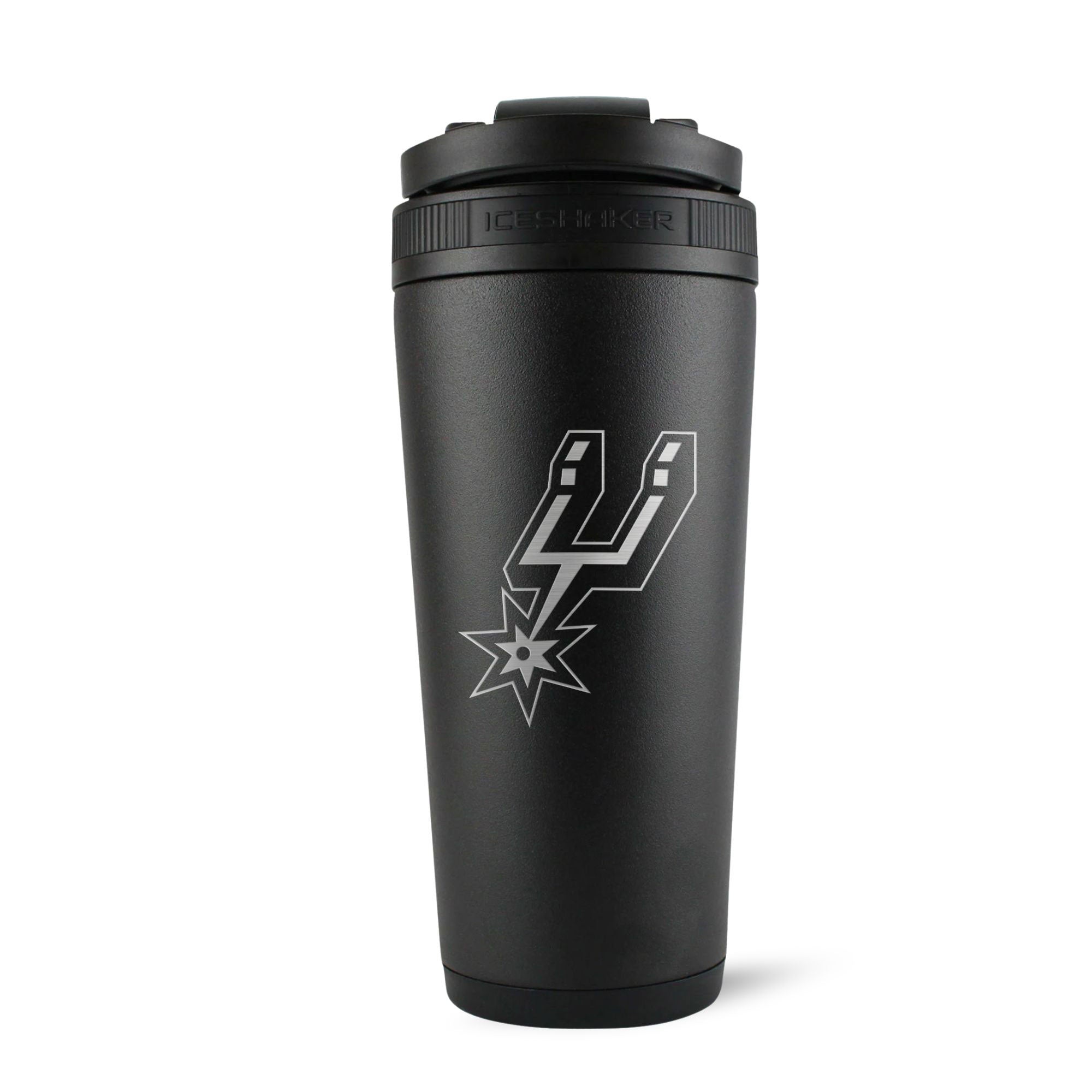 Official NBA San Antonio Spurs Shaker Bottle, Black | Ice Shaker