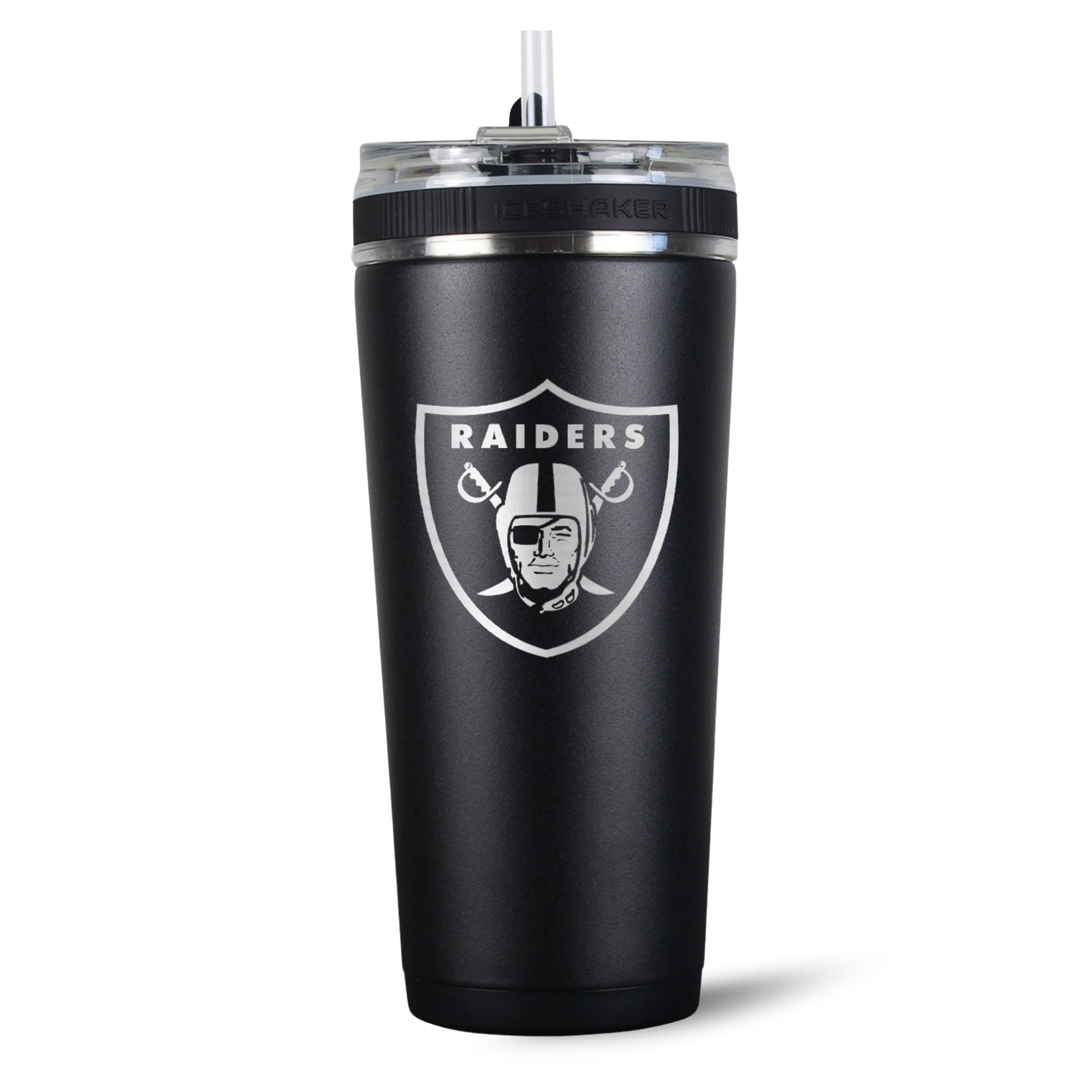 OFFICIAL NFL Las Vegas Raiders Black Flex Bottle | Ice Shaker