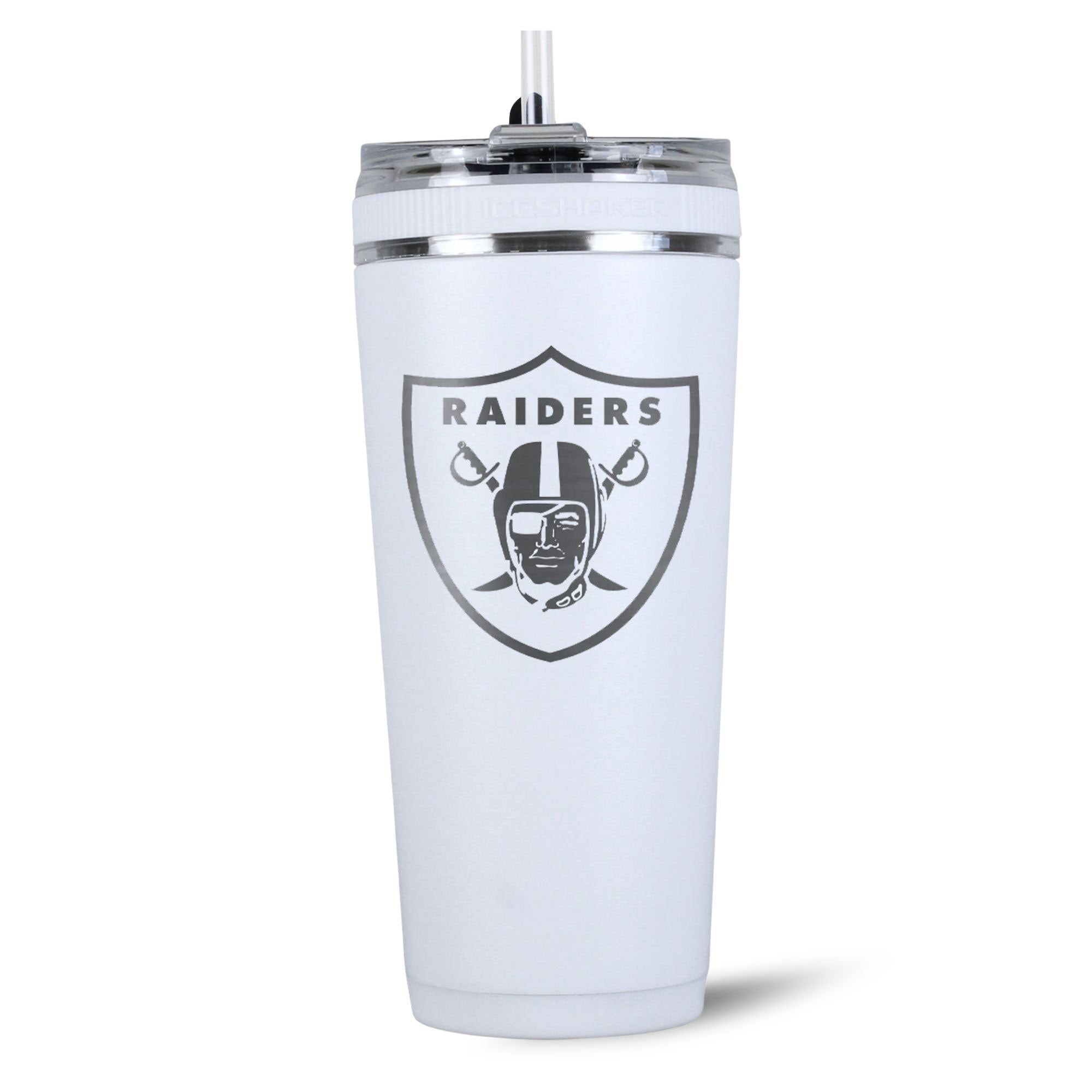 OFFICIAL NFL Las Vegas Raiders White Flex Bottle | Ice Shaker