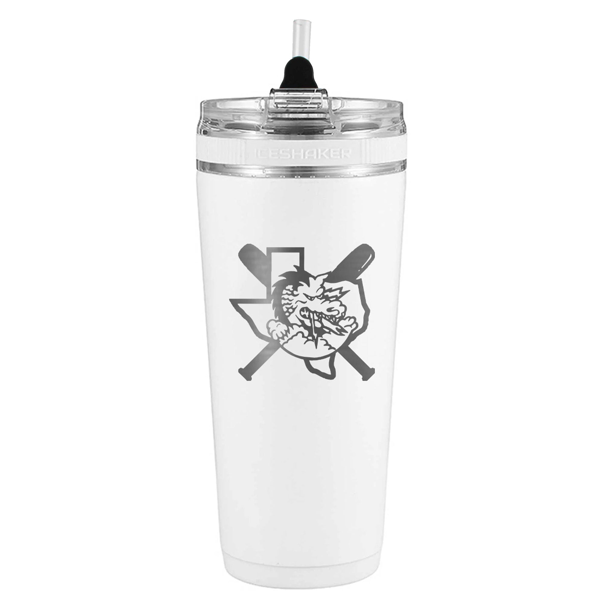 Southlake Dragons Baseball White 26oz Flex Bottle | Ice Shaker
