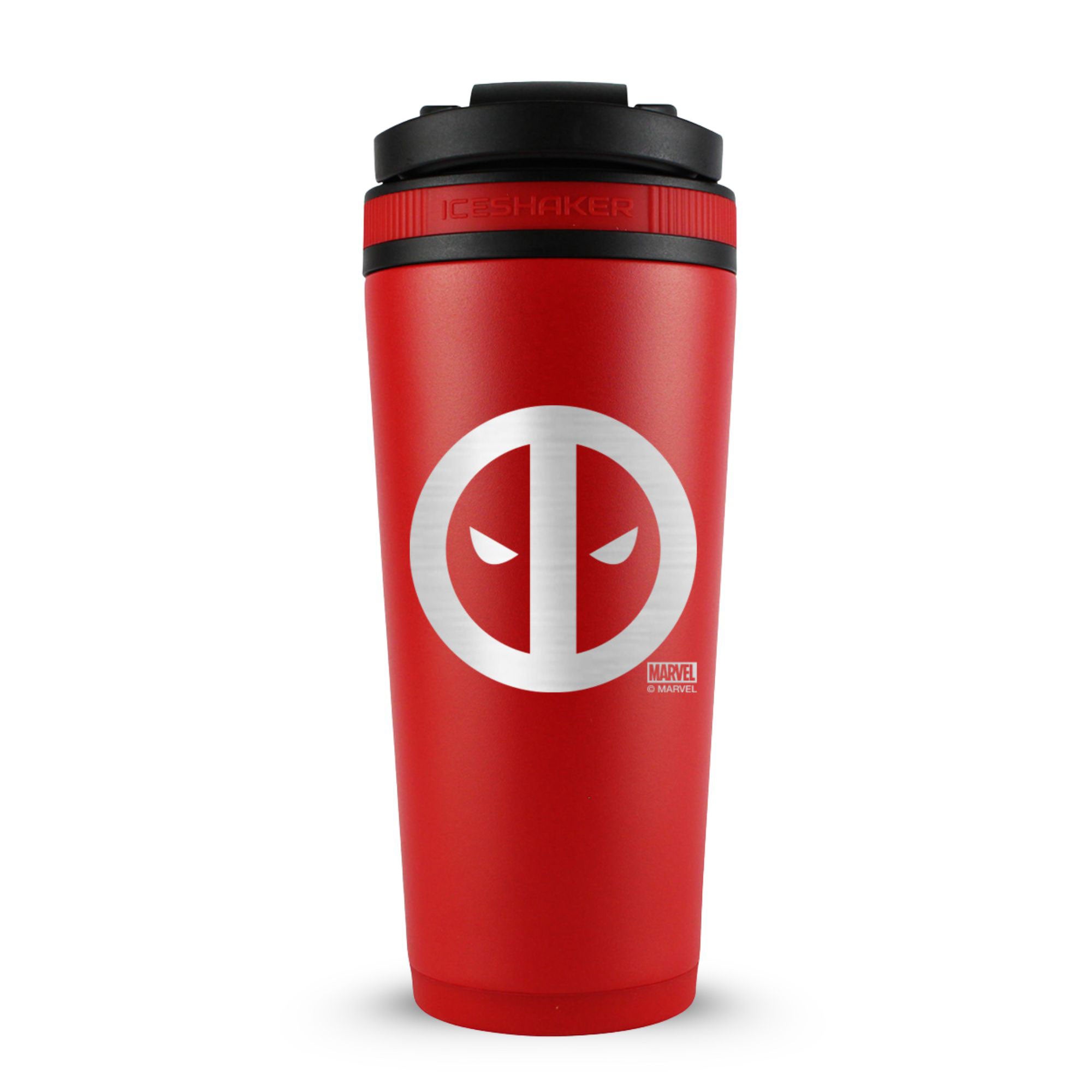 MARVEL Deadpool Stainless Steel Shaker Bottle, Red | Ice Shaker