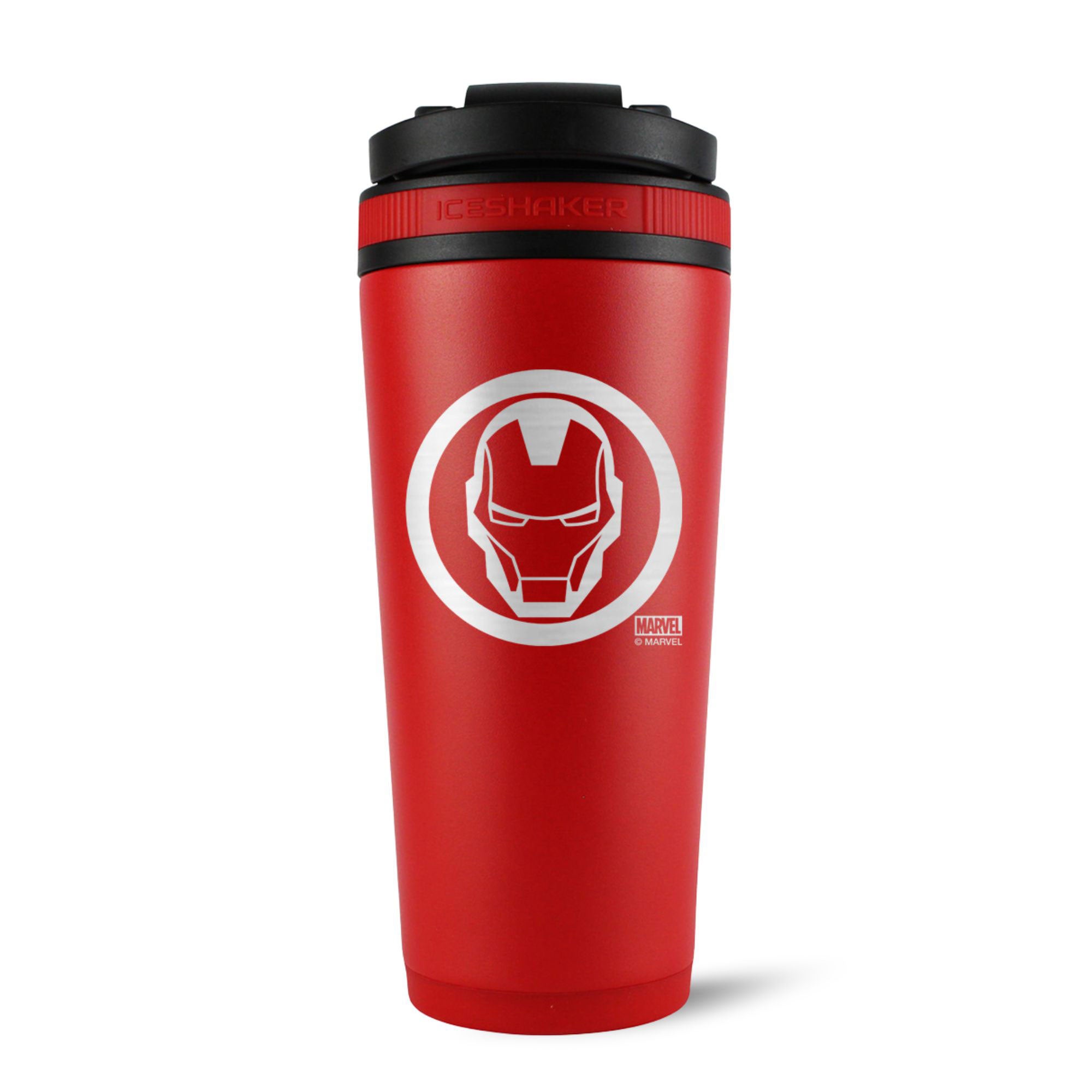 Officially Licensed Marvel Iron Man Shaker Bottle, Red | Ice Shaker
