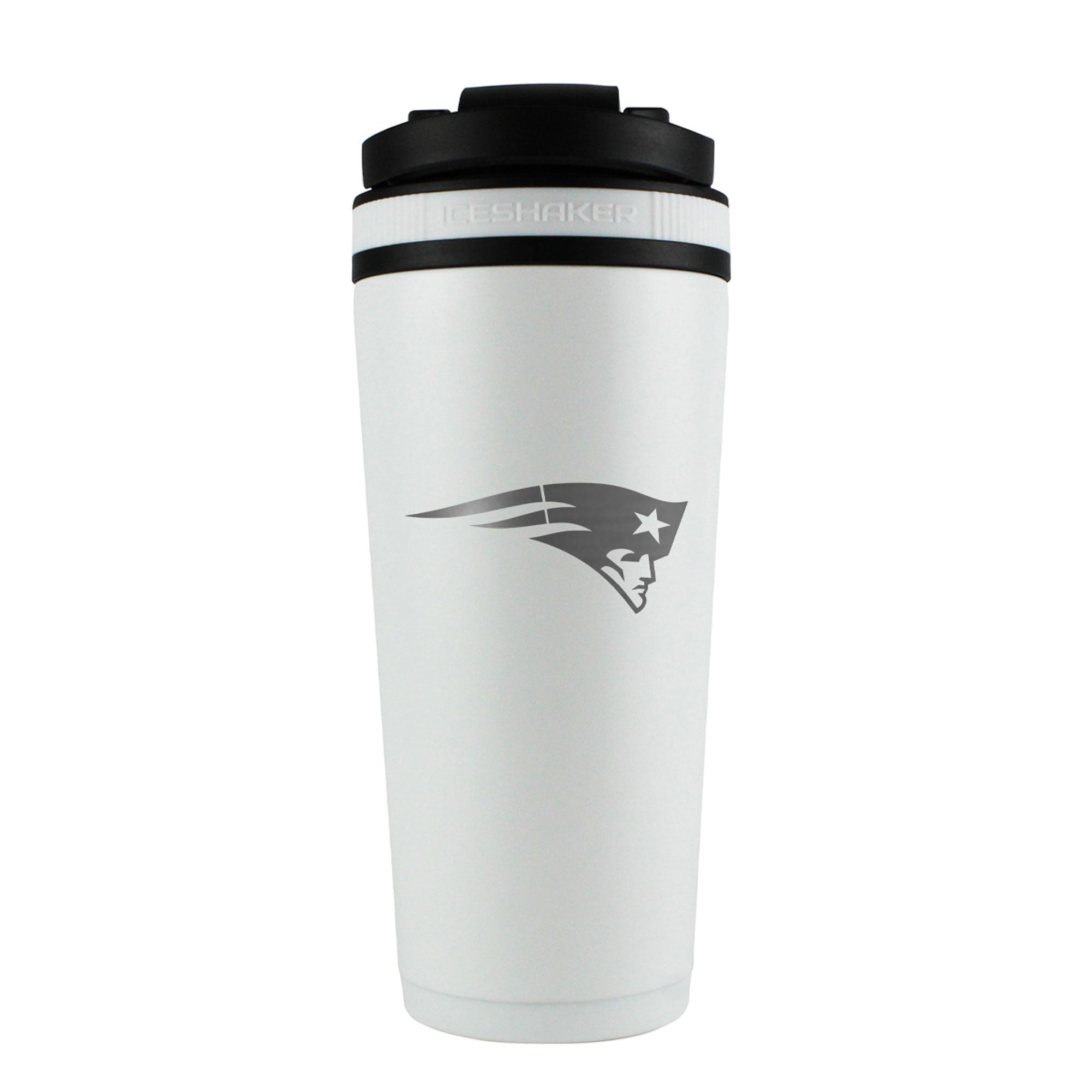 Official NFL New England Patriots White 26oz Insulated Bottle | Ice Shaker
