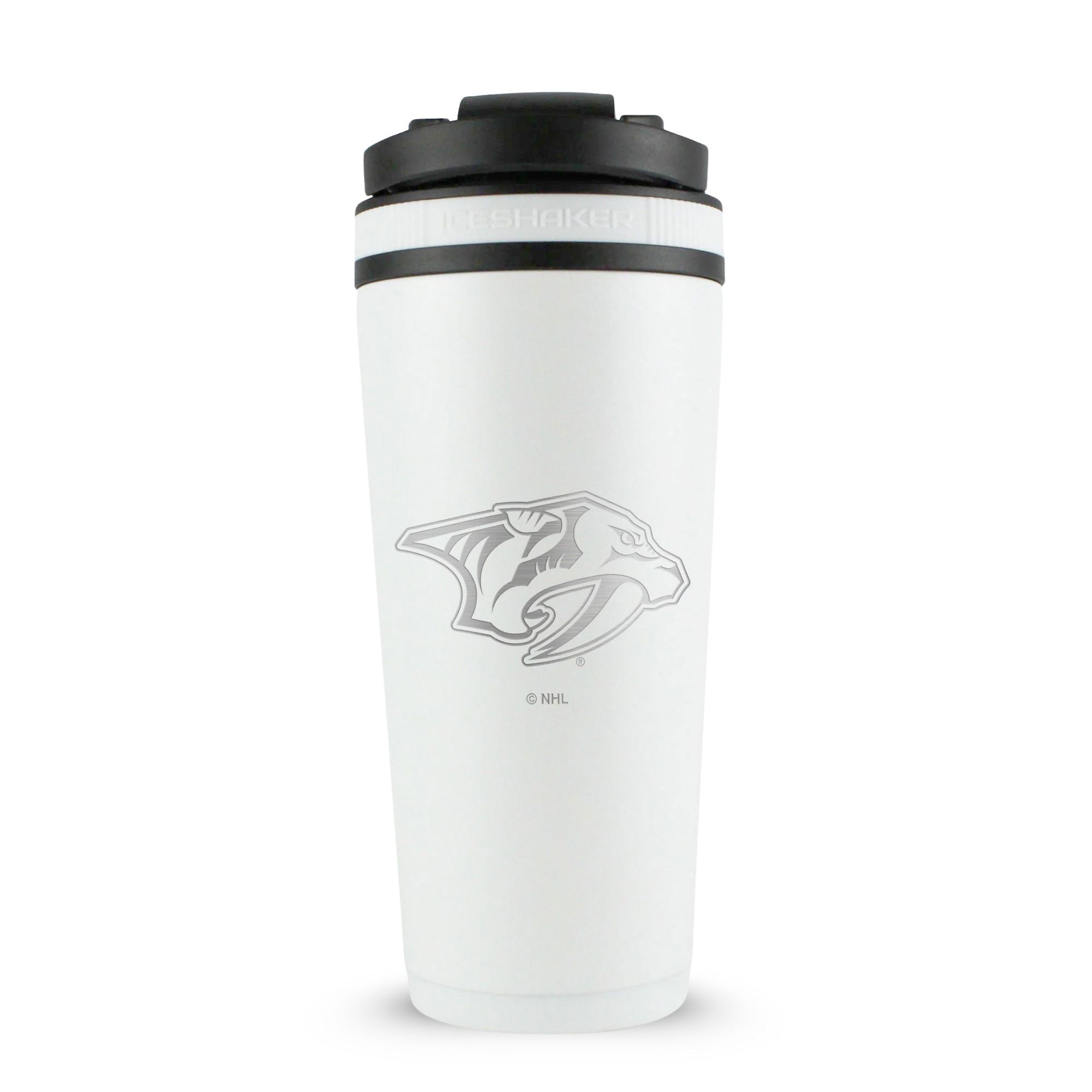 NHL Nashville Predators Insulated Shaker Bottle, White | ICESHAKER