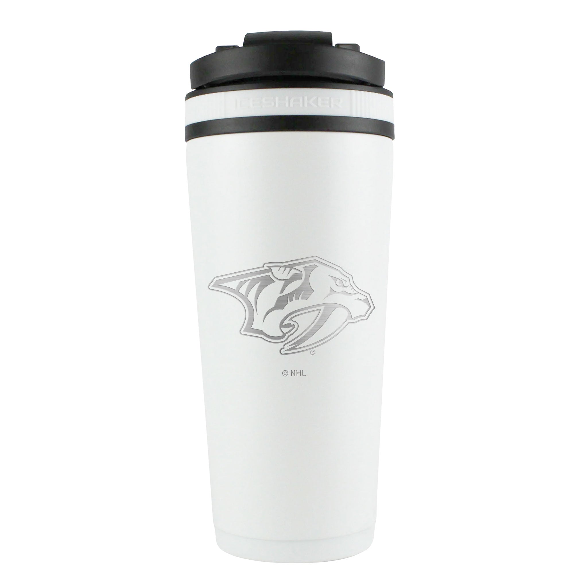 NHL Nashville Predators Insulated Shaker Bottle, White | ICESHAKER