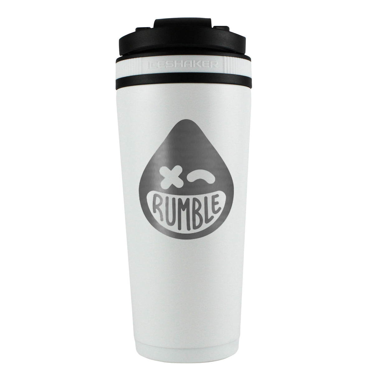 Rumble White 26oz Protein Shaker Bottle | Ice Shaker