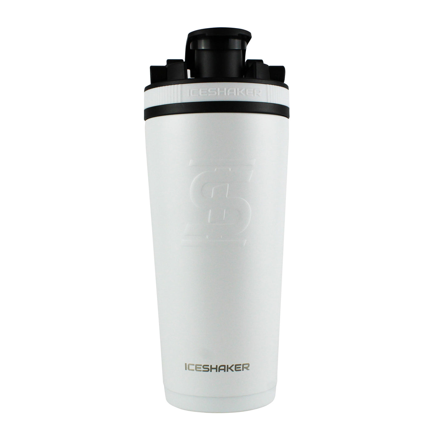 Stainless Steel Protein Shaker Bottle, White, 26oz | Ice Shaker