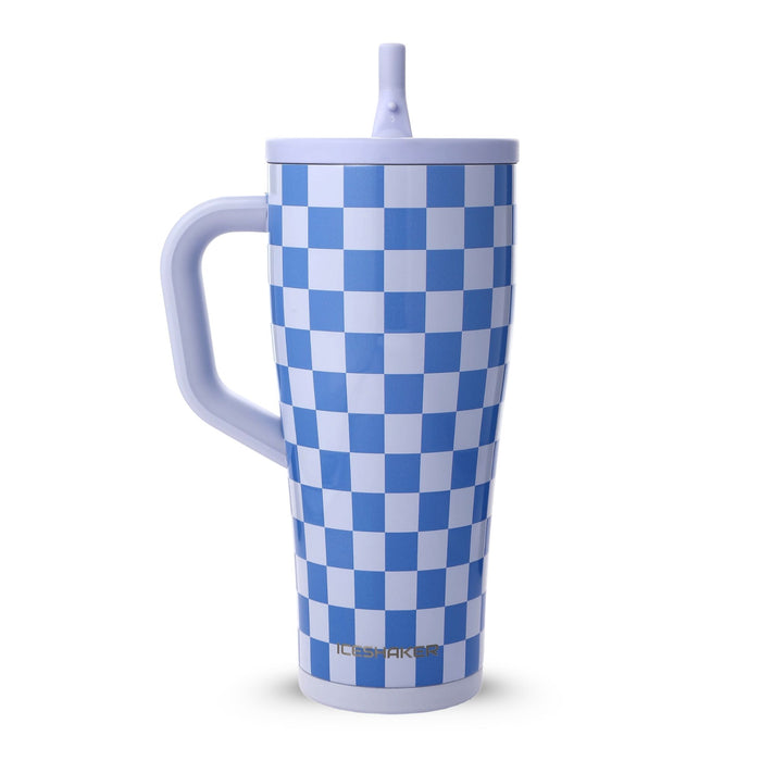 32oz Legend Series Stainless Steel Shaker Bottle, Blue Checkers | Ice ...