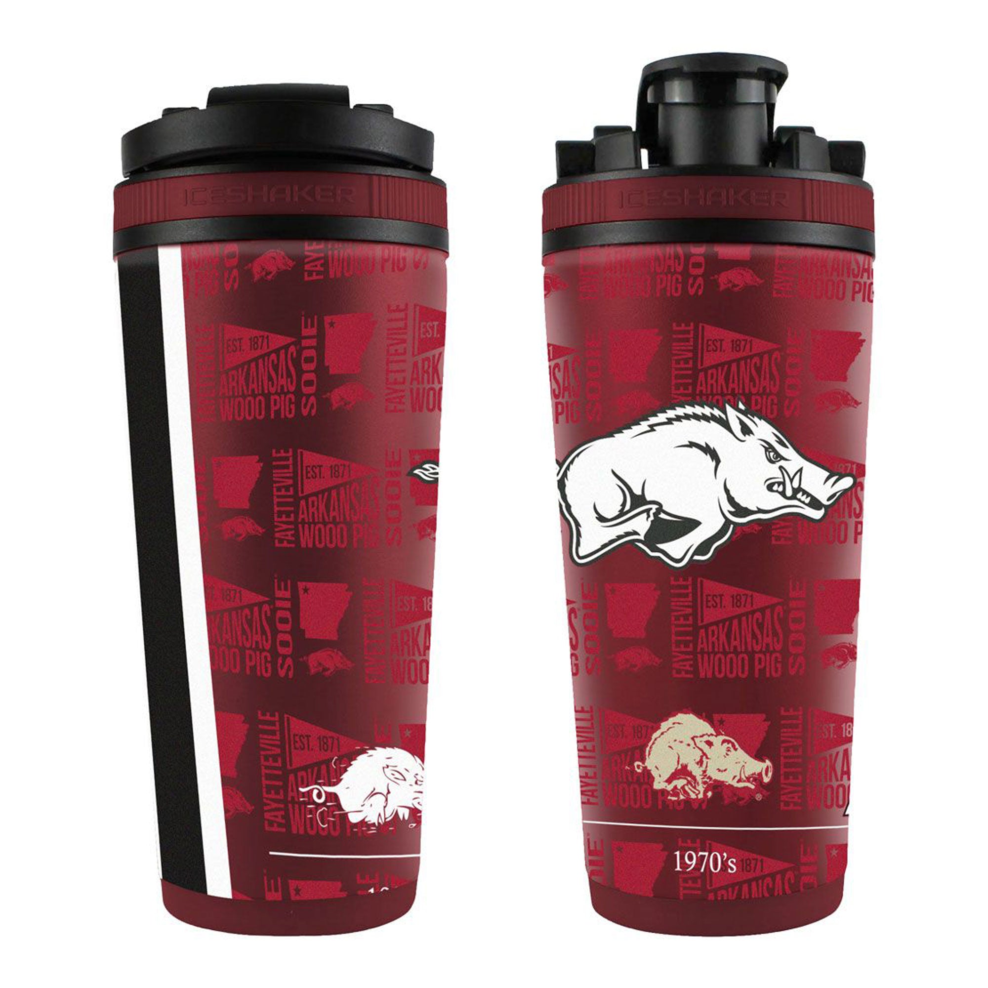 NCAA College Vault: Arkansas Razorbacks 4D Insulated Bottle | ICESHAKER