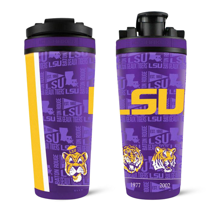 NCAA College Vault: Vintage LSU Tigers Insulated Gym Bottle | ICESHAKER