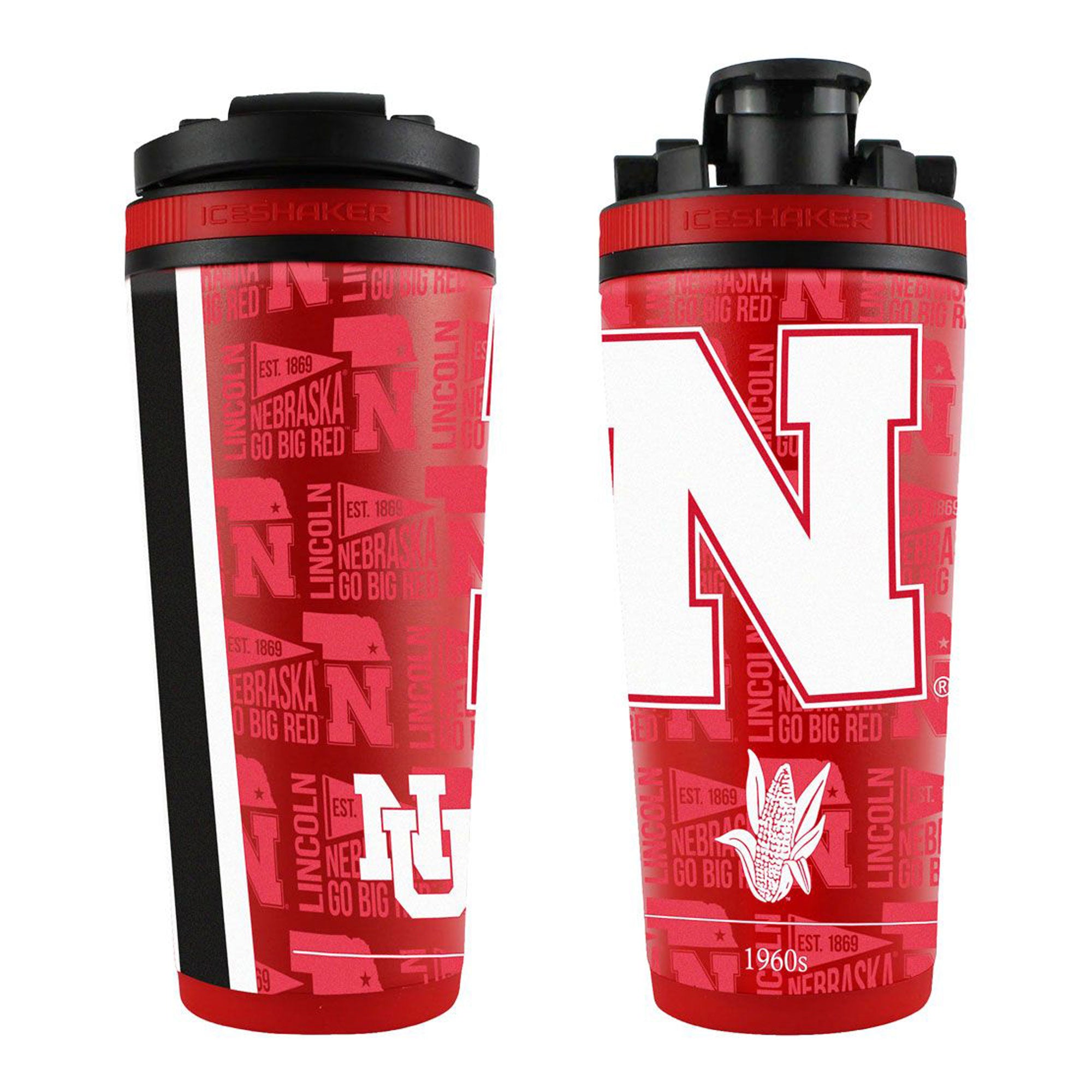 NCAA College Vault: Nebraska Cornhuskers 4D Insulated Bottle | Ice Shaker