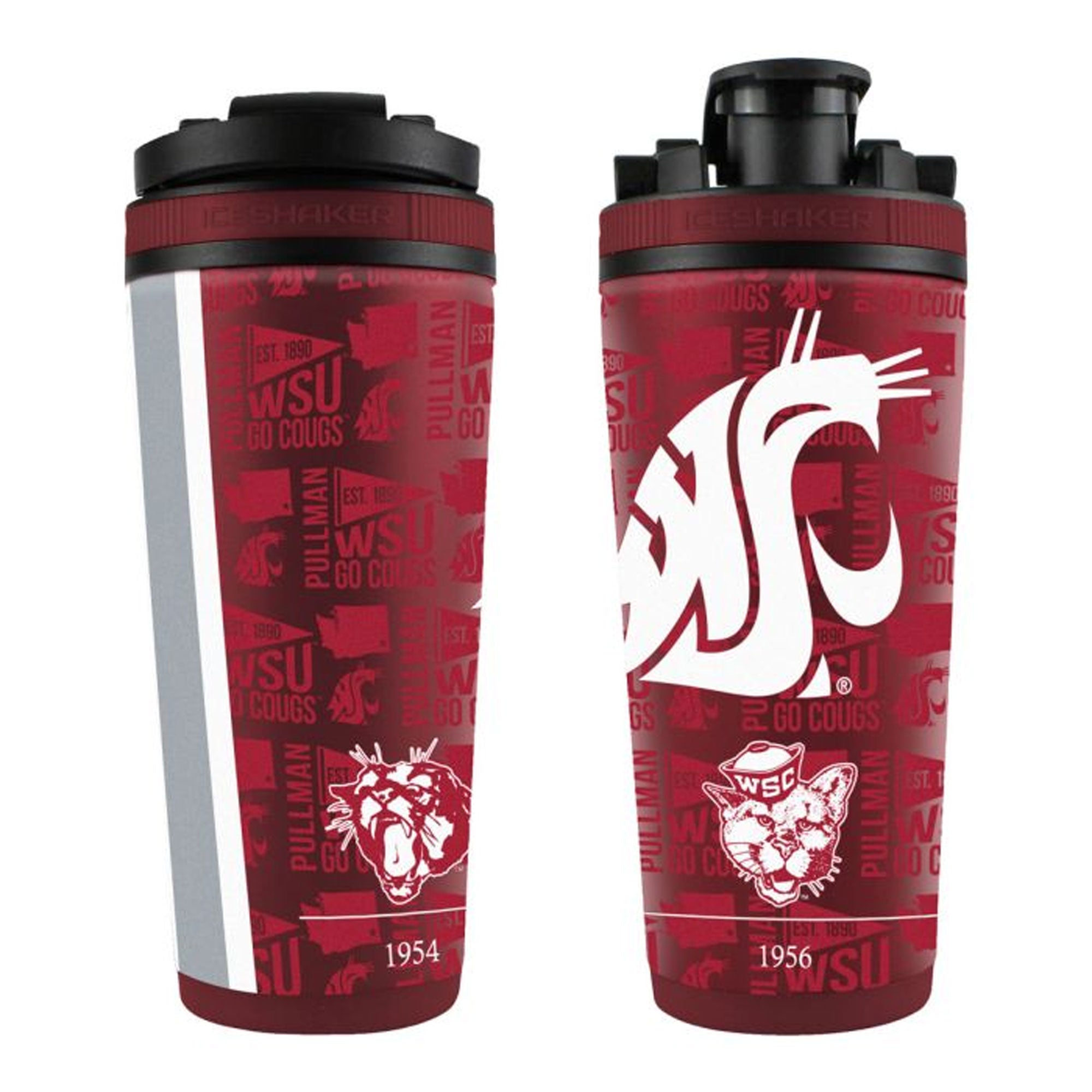 NCAA College Vault: Washington State Cougars 4D Shaker Bottle | Ice Shaker