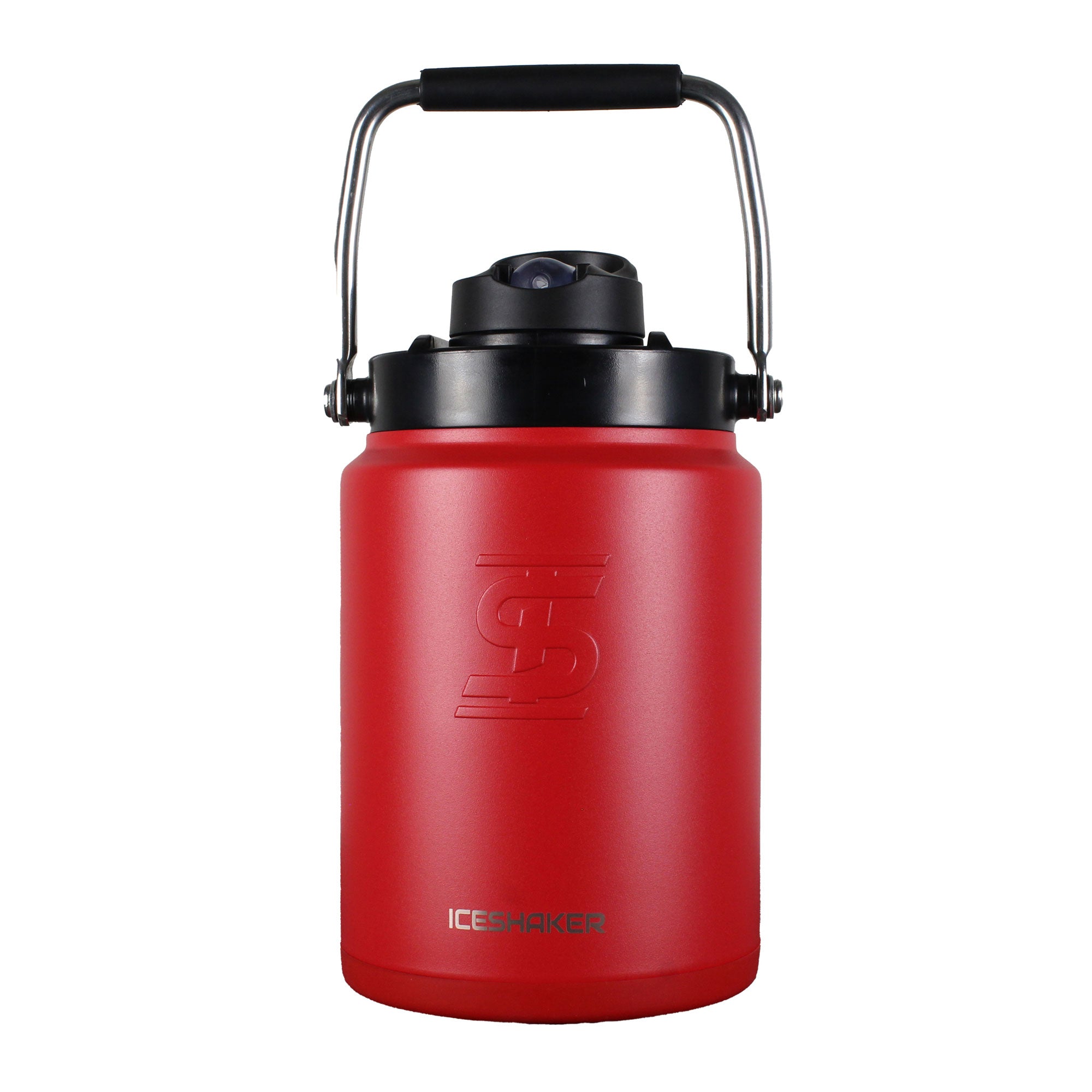 64oz Insulated Half Gallon Jug: Red | Ice Shaker