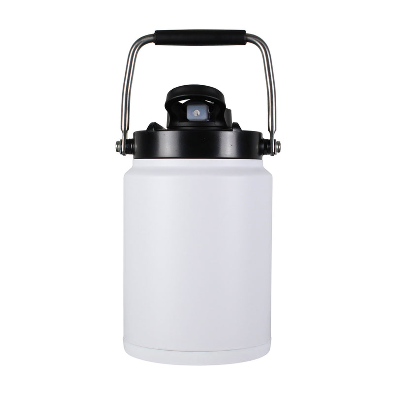 Half Gallon Stainless Steel Water Jugs, White | Ice Shaker