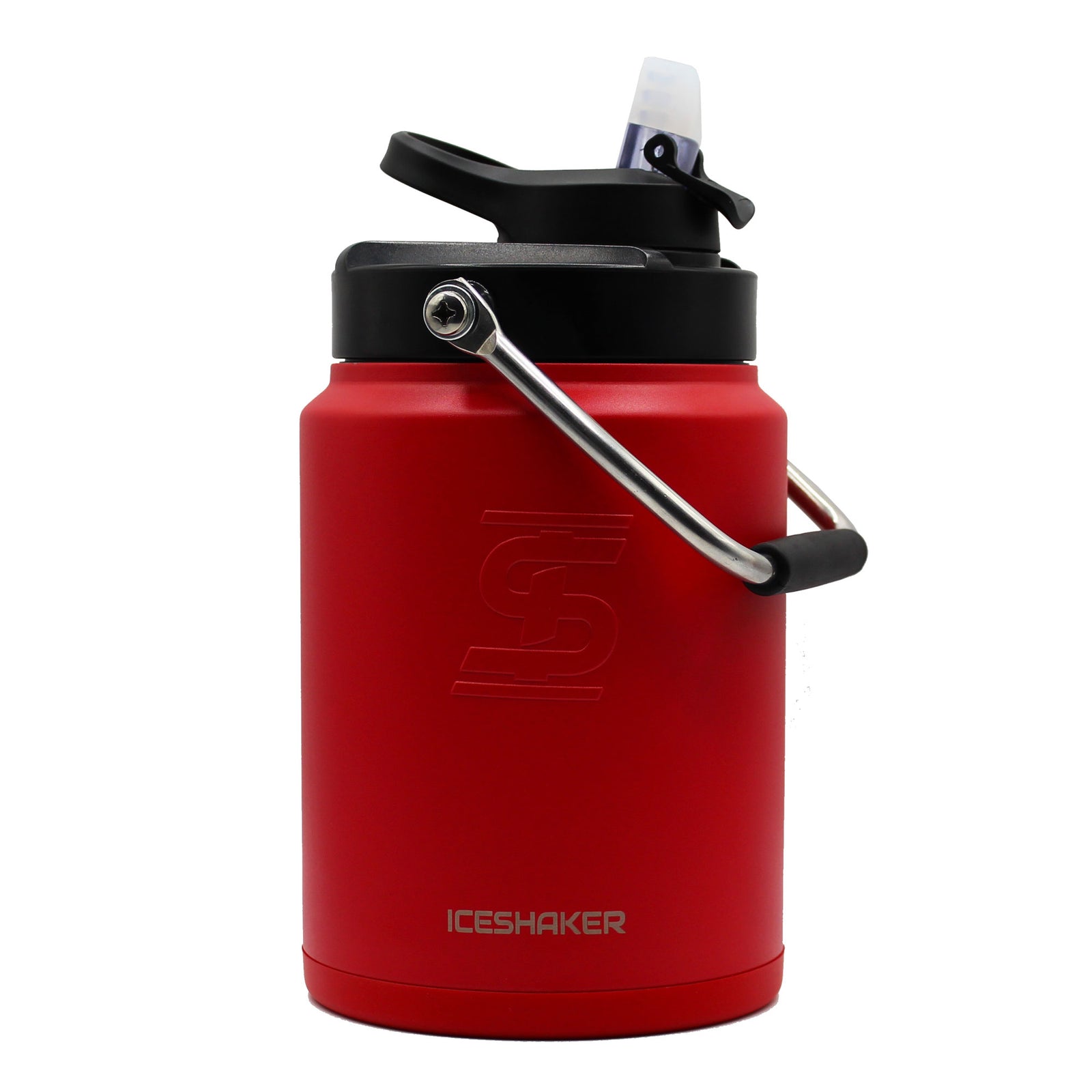 64oz Insulated Half Gallon Jug: Red | Ice Shaker
