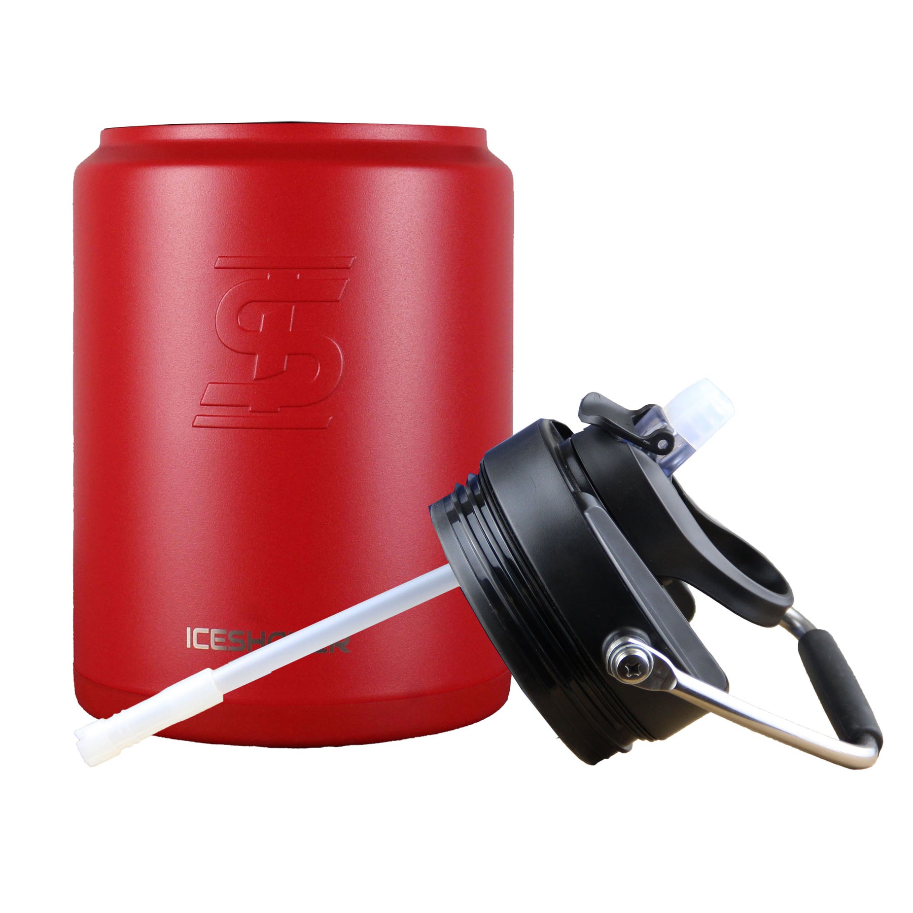 64oz Insulated Half Gallon Jug: Red | Ice Shaker