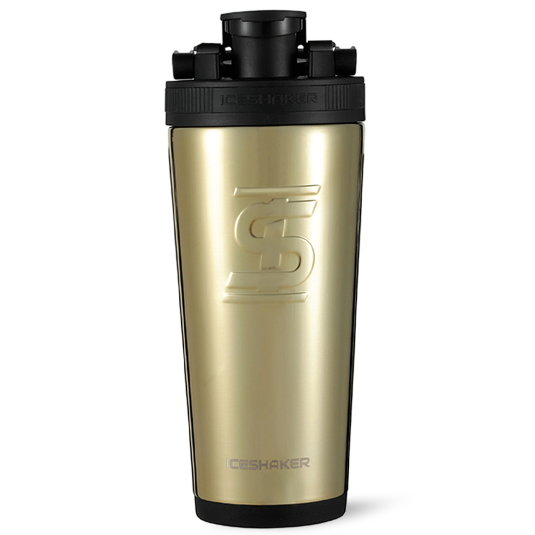 Custom Gold 26oz Protein Shaker Bottle | Ice Shaker