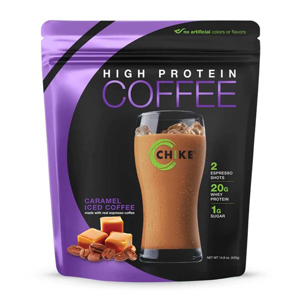 Chike Caramel Flavored High Protein Iced Coffee | Ice Shaker