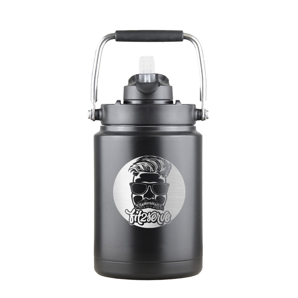 FIT2SERVE Black Half Gallon Ice Shaker Jug | Ice Shaker