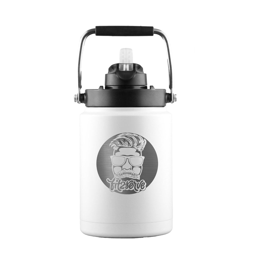FIT2SERVE White Half Gallon Ice Shaker Jug | Ice Shaker
