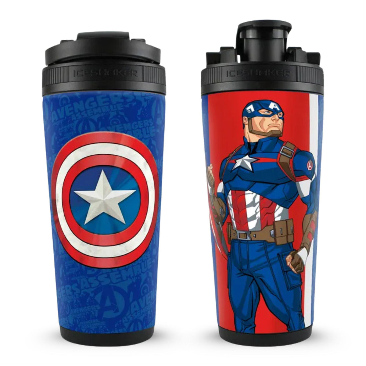 Official Marvel Captain America Shaker Water Bottle | Ice Shaker
