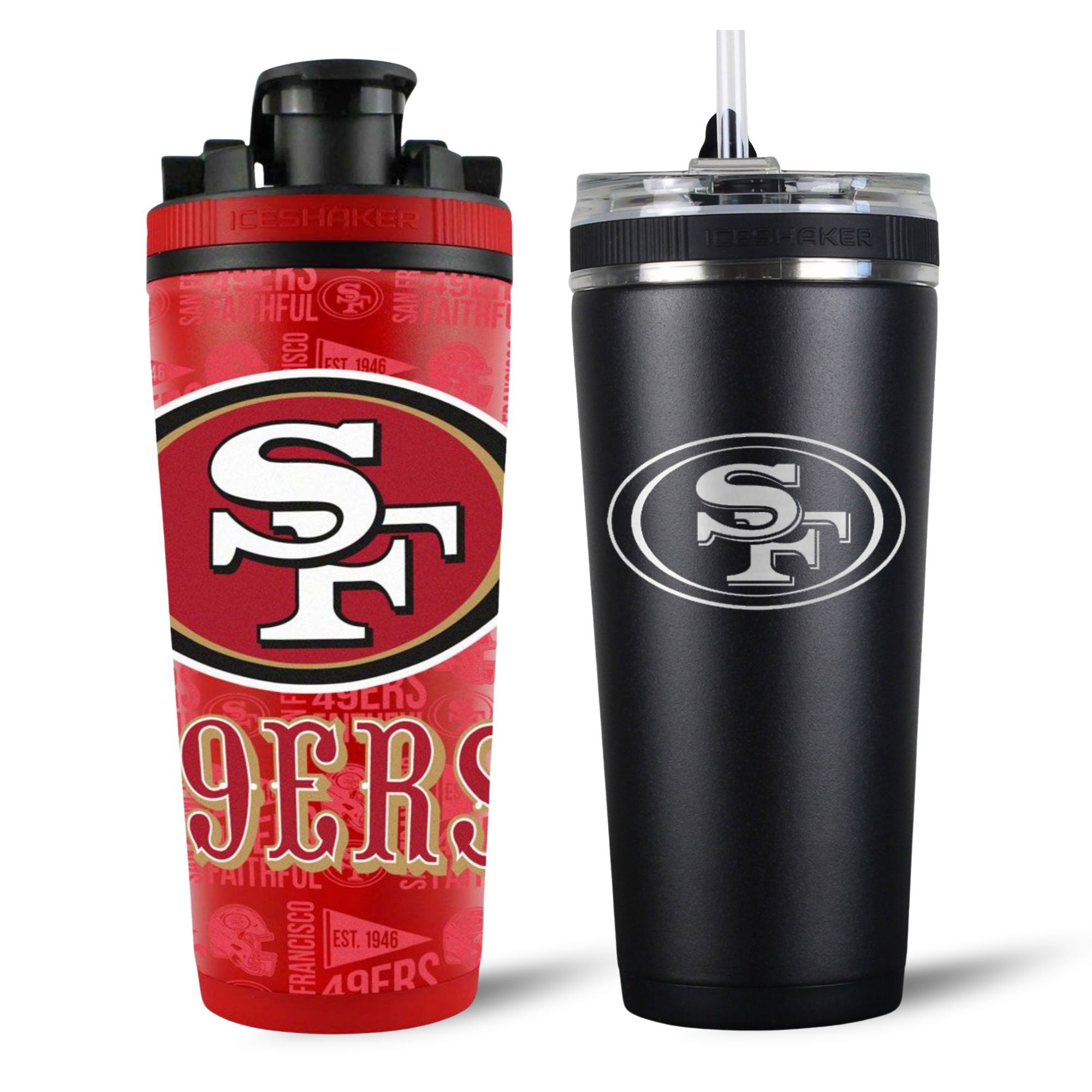 NFL San Francisco 49ers Ice Shaker & Water Bottle Bundle