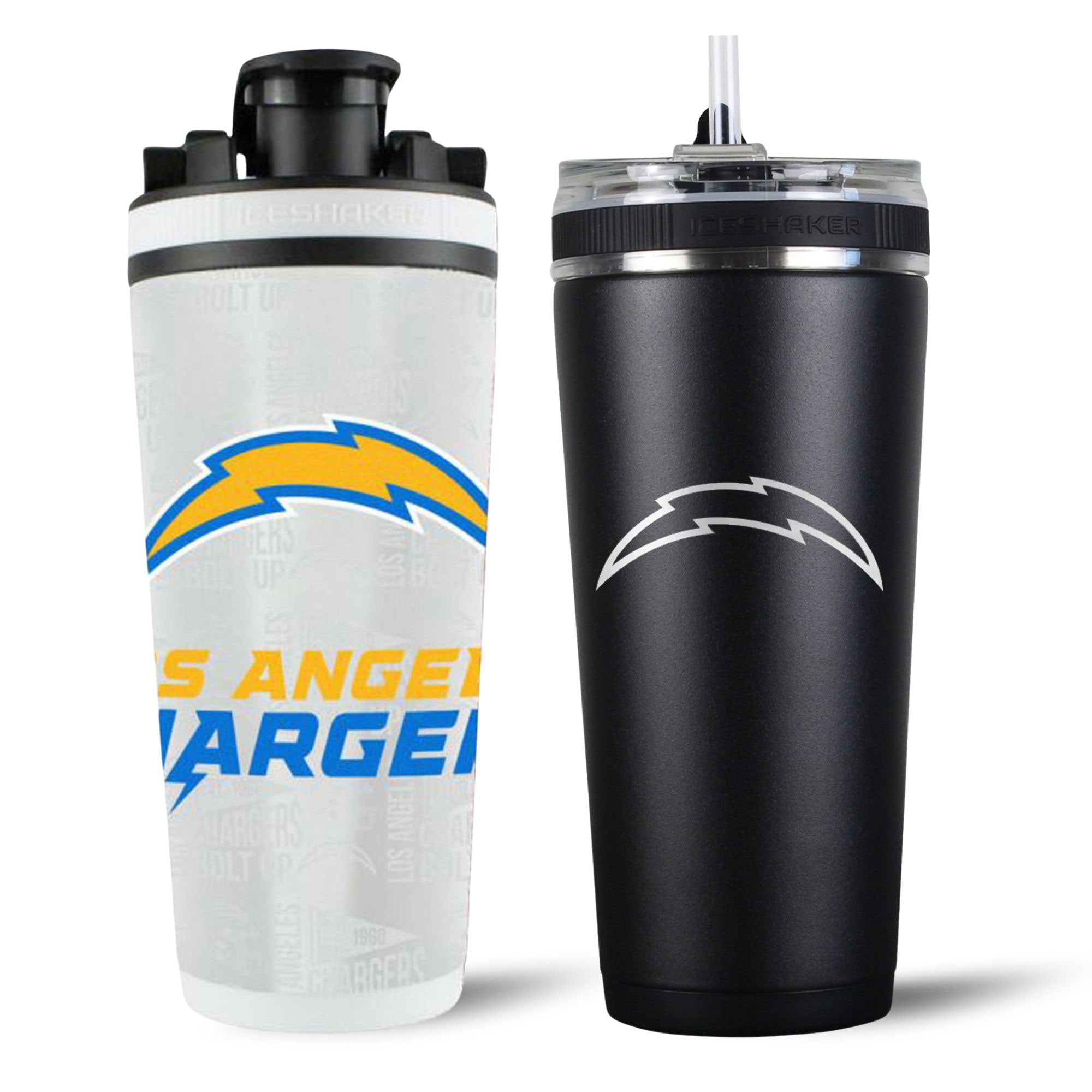 Los Angeles Chargers 4D Ice Shaker & Flex Water Bottle Bundle
