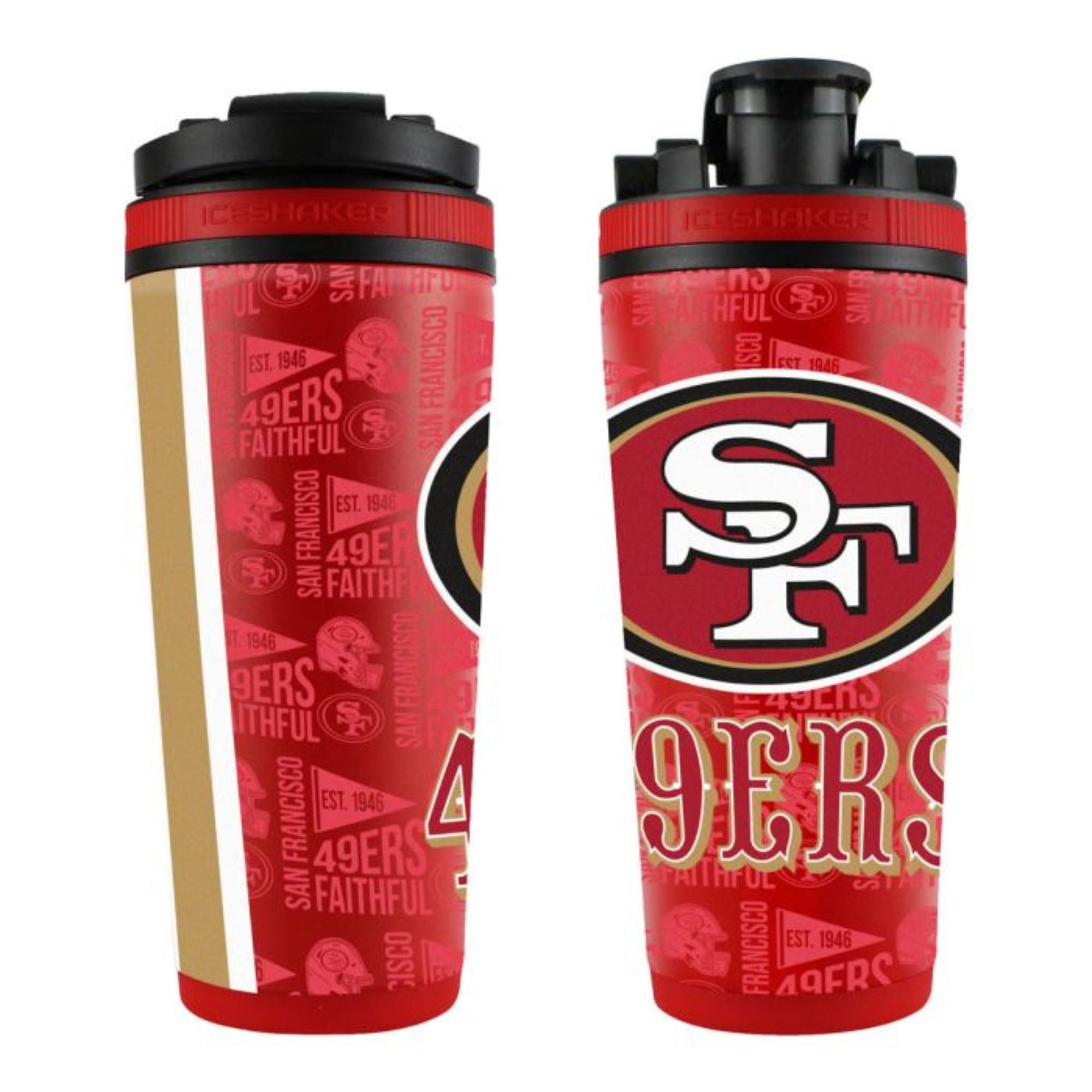 Official NFL San Francisco 49ers 26oz Insulated Bottle | Ice Shaker