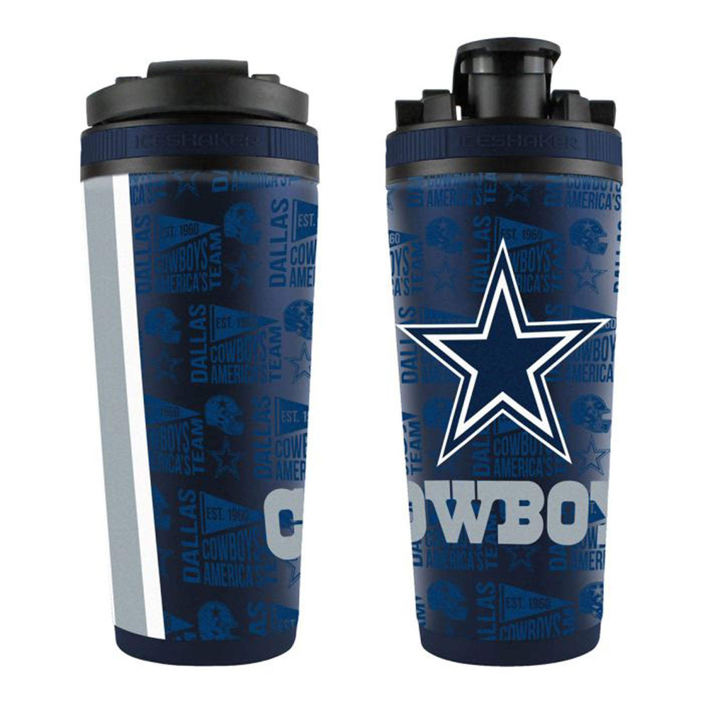 Official NFL Dallas Cowboys 26oz Insulated Bottle | Ice Shaker