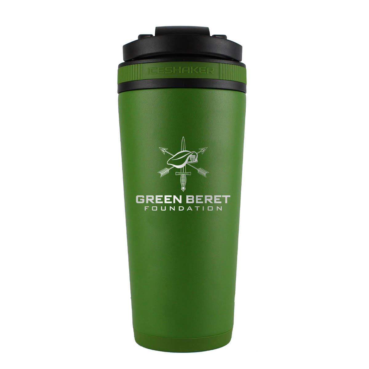 FitOps Custom Black 26oz Insulated Shaker Bottle | Ice Shaker